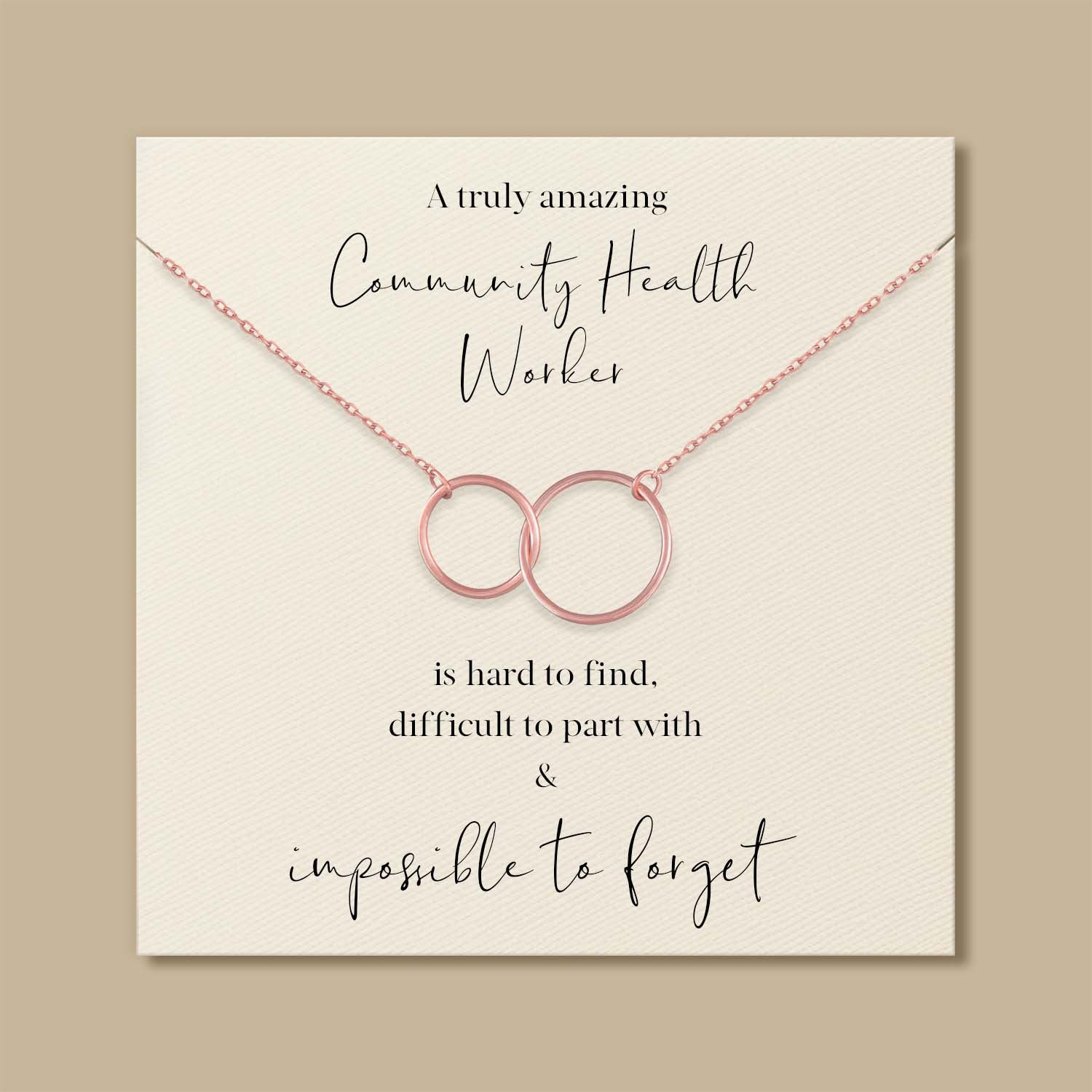 Community Health Worker Gift, Unity Circles Necklace